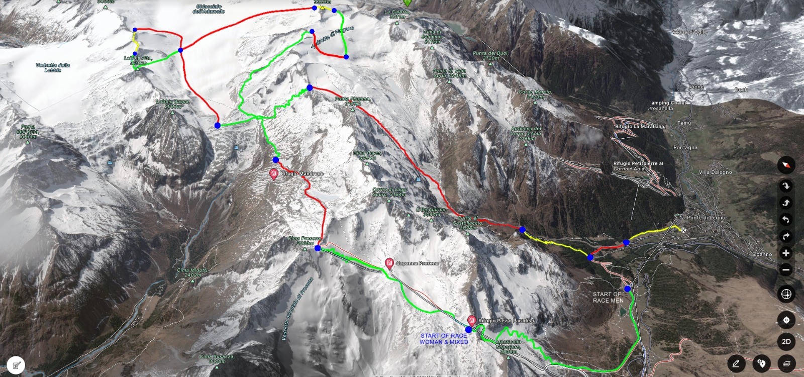 ADAMELLO SKI RAID: Percorso (ITA)